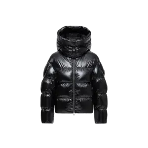 MONCLER X EDWARD ENNINFUL Lothar Hooded Short Down Jacket - Black
