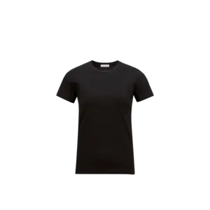 Moncler Logo Patch Cotton Jersey T-shirt - Black