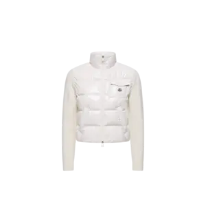 Moncler Padded Zip-up Wool Cardigan - White