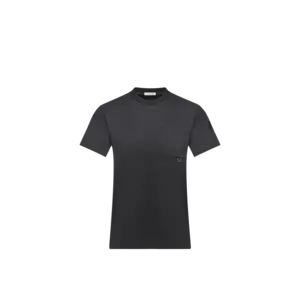 Moncler Metal Logo Cotton T-shirt - Blue