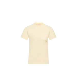 Moncler Metal Logo Cotton T-shirt - Yellow