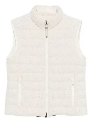 Brunello Cucinelli Sequined Vest - Brown