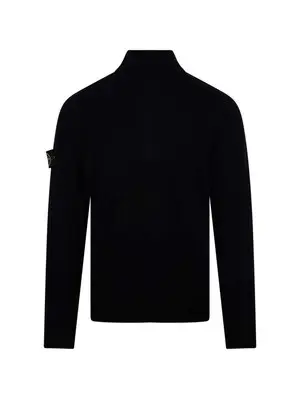 Stone Island Button-detail High-neck Sweater