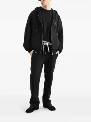 Dolce & Gabbana Cotton Hoodie With Logo Plaque