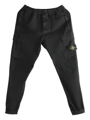 Stone Island Pantaloni Con Tasche Cargo - Black