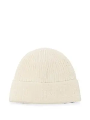Stone Island Ribbed Logo Patch Beanie