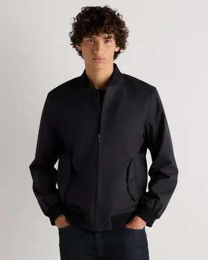Quince Men's Water-resistant Flex Bomber Jacket Black