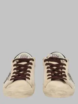 GOLDEN GOOSE Inspired Super-star Cow Leather Sneakers For - Ivory