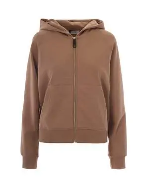 Max Mara Zip-up Hooded Sweater - Cammello