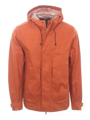 PEOPLE OF SHIBUYA Lightweight Hooded Zip-up Jacket - Orange