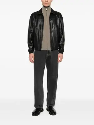 Emporio Armani Leather Blouson Jacket