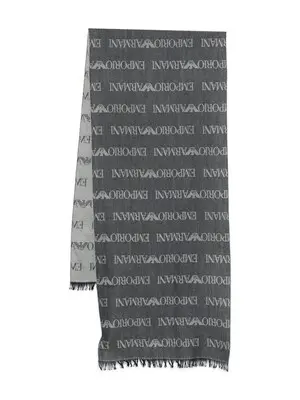 Emporio Armani Wool Blend Scarf - Grey