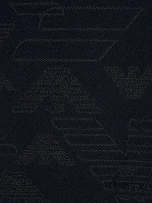Emporio Armani Allover Logo Wool Scarf
