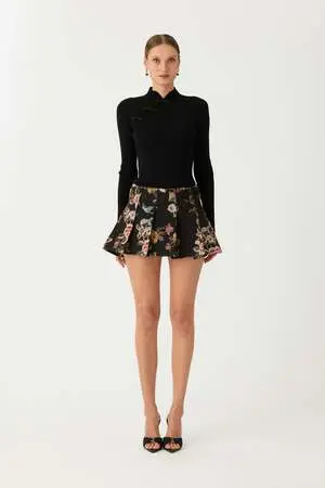 SAU LEE Miles Brocade Skirt