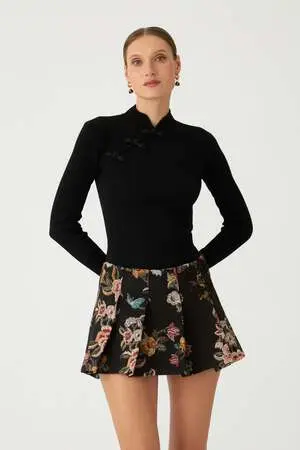 SAU LEE Miles Brocade Skirt