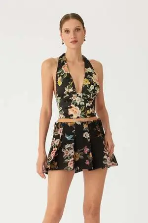SAU LEE Miles Brocade Skirt