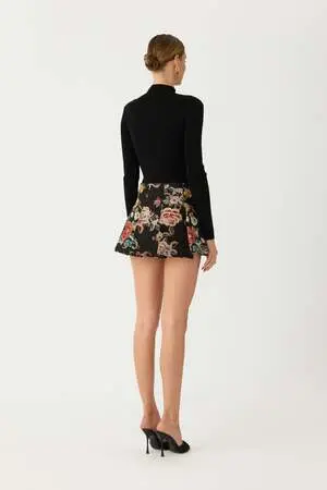 SAU LEE Miles Brocade Skirt