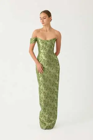 SAU LEE Jackson Brocade Gown