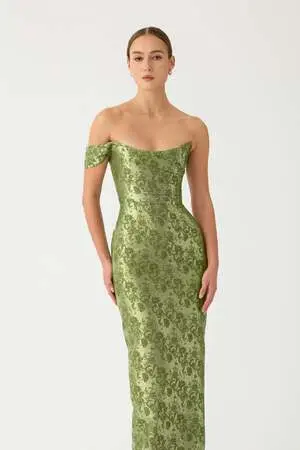 SAU LEE Jackson Brocade Gown