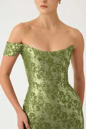 SAU LEE Jackson Brocade Gown