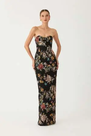 SAU LEE Maren Brocade Gown