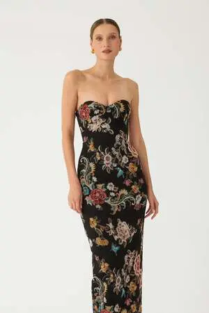 SAU LEE Maren Brocade Gown