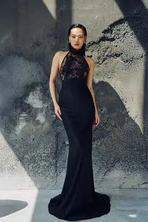 SAU LEE Taron Satin Gown