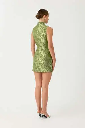 SAU LEE Ines Brocade Mini Dress