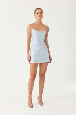 SAU LEE Andi Brocade Mini Dress