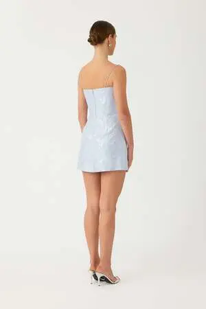 SAU LEE Andi Brocade Mini Dress
