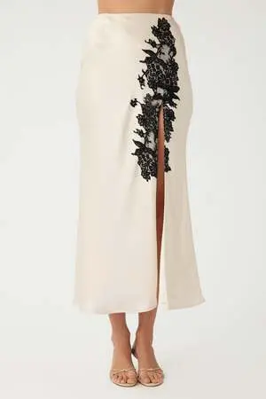 SAU LEE Elva Satin Skirt