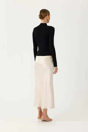 SAU LEE Elva Satin Skirt