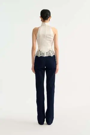 SAU LEE Elva Satin Top