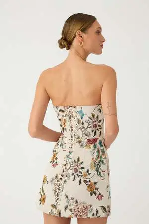 SAU LEE Maria Brocade Mini Dress