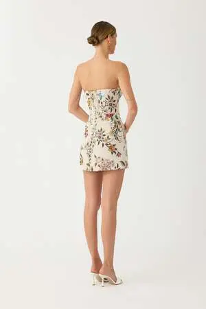 SAU LEE Maria Brocade Mini Dress