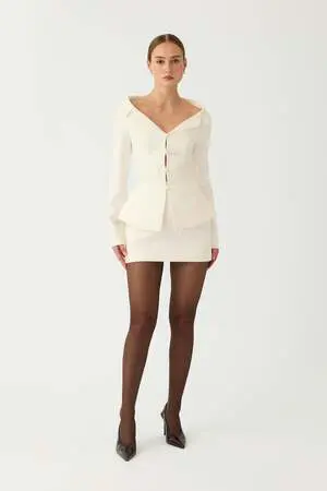 SAU LEE Nicola Crepe Top