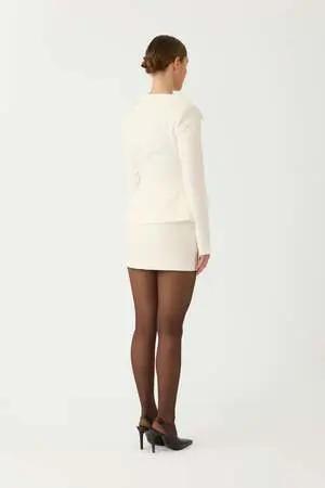 SAU LEE Nicola Crepe Top