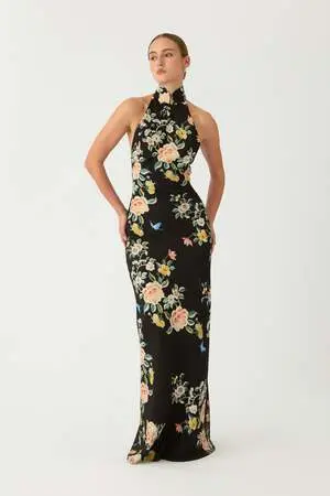SAU LEE Georgia Floral Print Maxi Dress