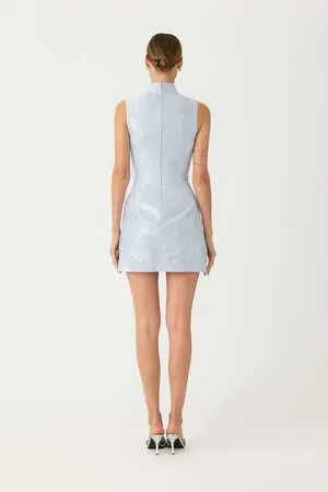 SAU LEE Ines Brocade Mini Dress