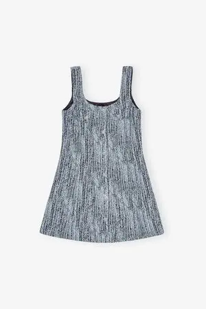 GANNI Cotton Tweed Mini Dress
