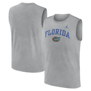 JORDAN BRAND Florida Gators Primetime Legend Arch Dri-fit Muscle Tank Top - Heather Gray