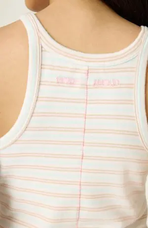 PJ Salvage J'adore Amour" Striped Heart Graphic Tank