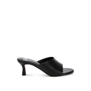 RAG & CO Maude Slip On Kitten Heels In Leather By - Black