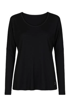 CONQUISTA Top With Long Batwing Sleeves Swl - Black