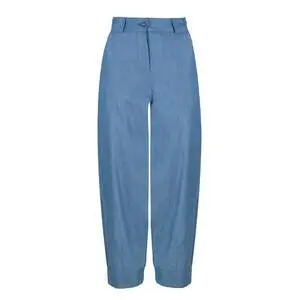 CONQUISTA Loose Fit Denim Style Pants - Blue