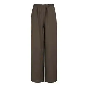 CONQUISTA Khaki Elegance Wide-leg Trousers - Green