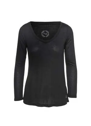 CONQUISTA V Neck Top Swl - Black