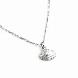 MOTHER NATURE JEWELRY Sea Shell Pendant, Handmade Minimalist Necklace Nature Jewelry, Sterling - Silver
