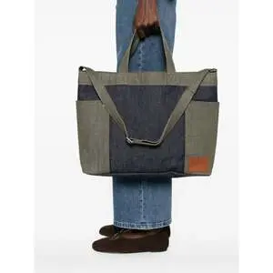 A.p.c. Cotton Tote Bag With Logo Patch And Silver-tone Hardware
