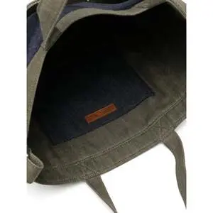 A.p.c. Cotton Tote Bag With Logo Patch And Silver-tone Hardware